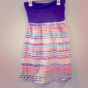 Roxy | Dresses | Roxy Purple Multicolor Summer Dress | Poshmark